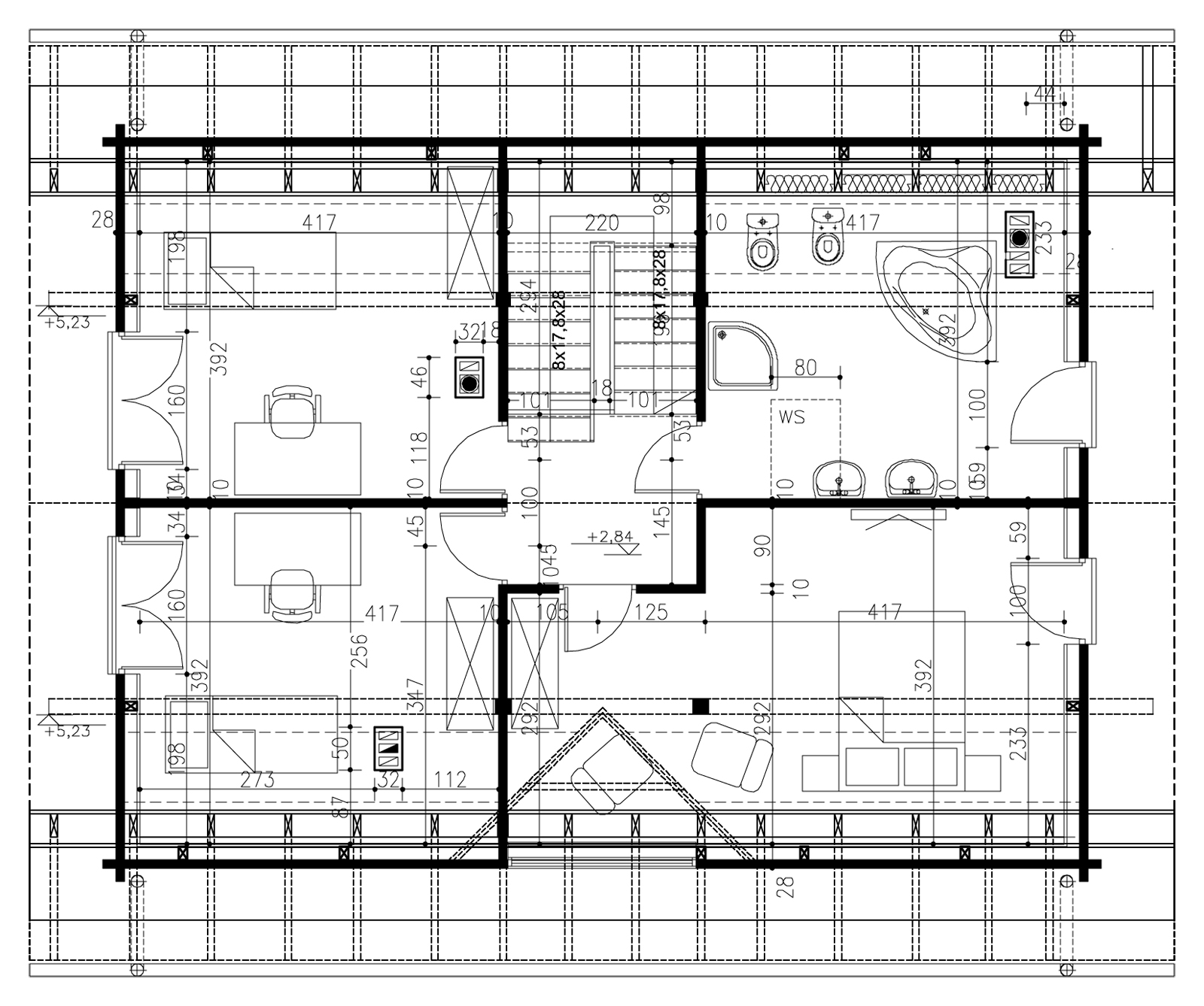 Projekt domu L-6542 - rzut poddasza Projekt domu L-6542 - rzut poddasza